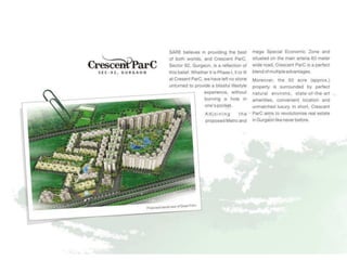 urgent sale Sare Crescent Parc sector-92 gurgaon size-1000@52lac all ...