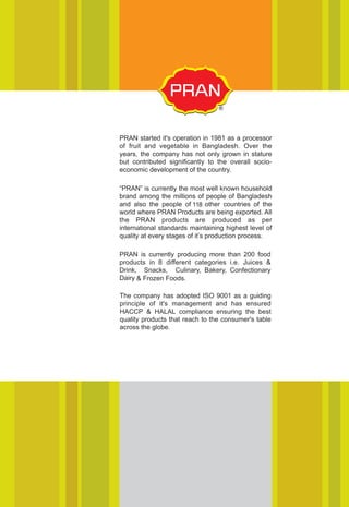 PRAN FOOD | PDF