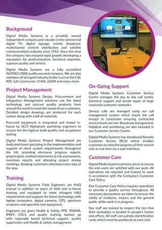 Digital Media Systems Brochure | PDF