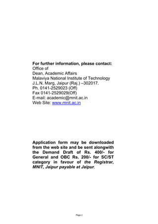 Brochure 2010-11 mnit | PDF