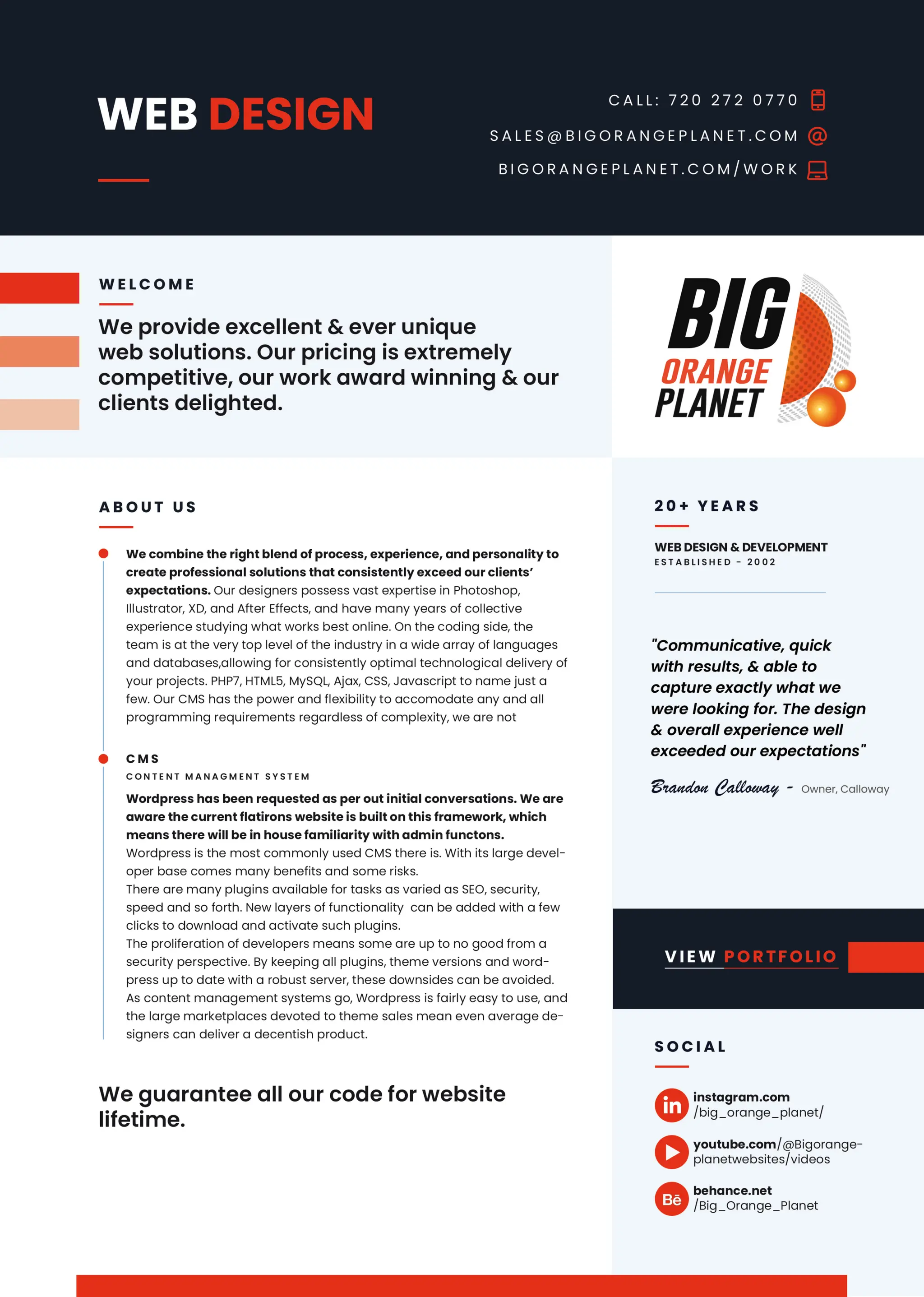 Denver Web Design brochure for public viewing | PDF