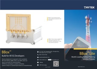 TMYTEK Brochure: BBox Lite | PPT