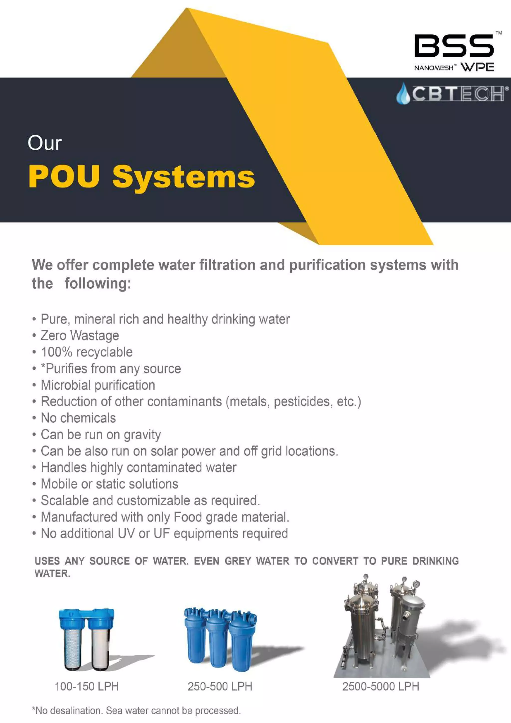 BSS NanoMesh WPE (Water Purification Equipment ) | PDF