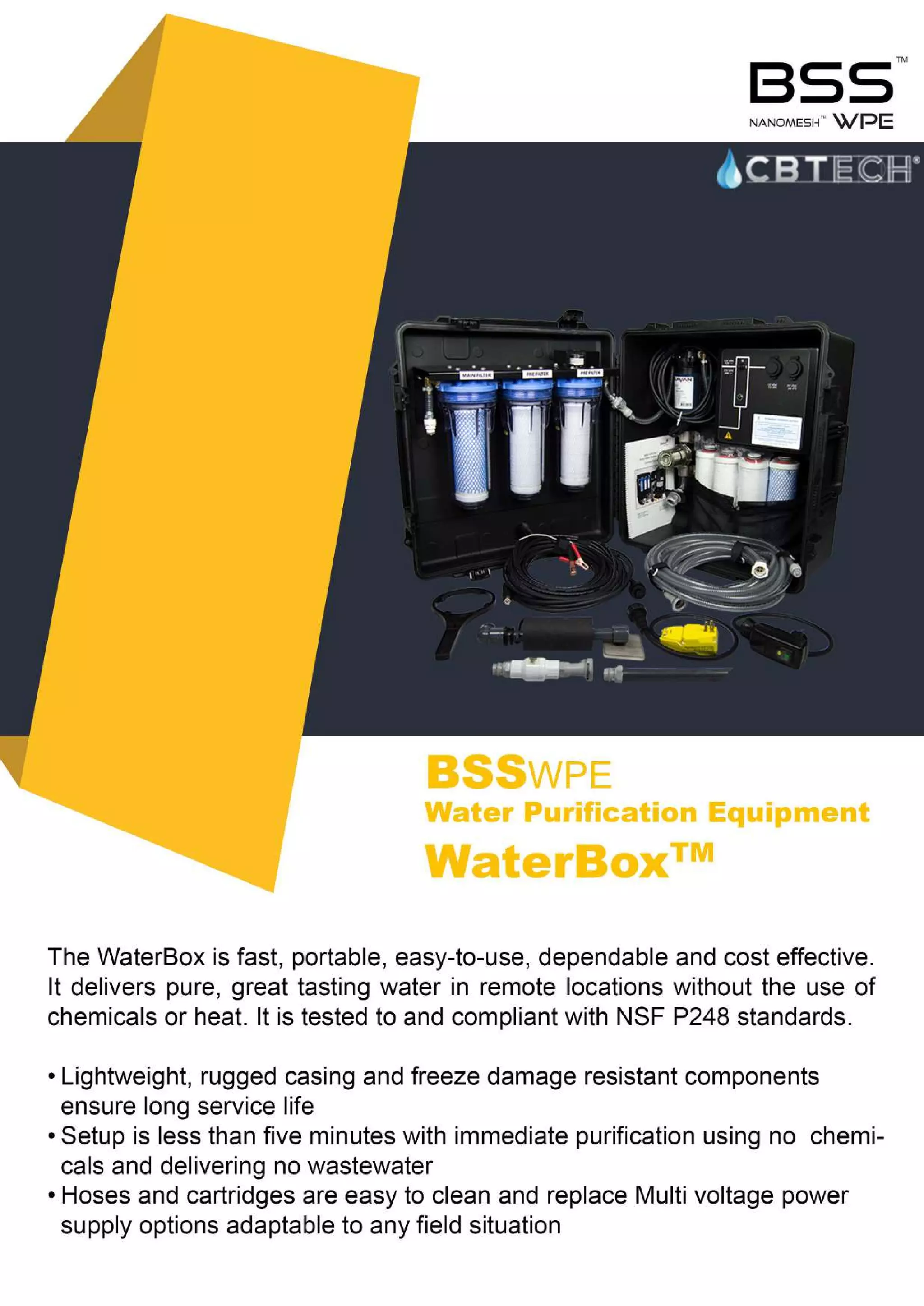 BSS NanoMesh WPE (Water Purification Equipment ) | PDF