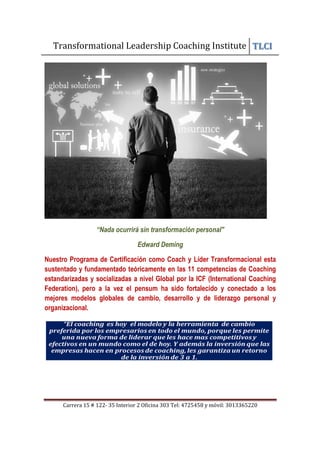 TLCI Transformational Leadership Coaching Institute | PDF