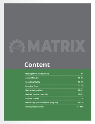 MATRIX Jee Academy- Brochure | PDF