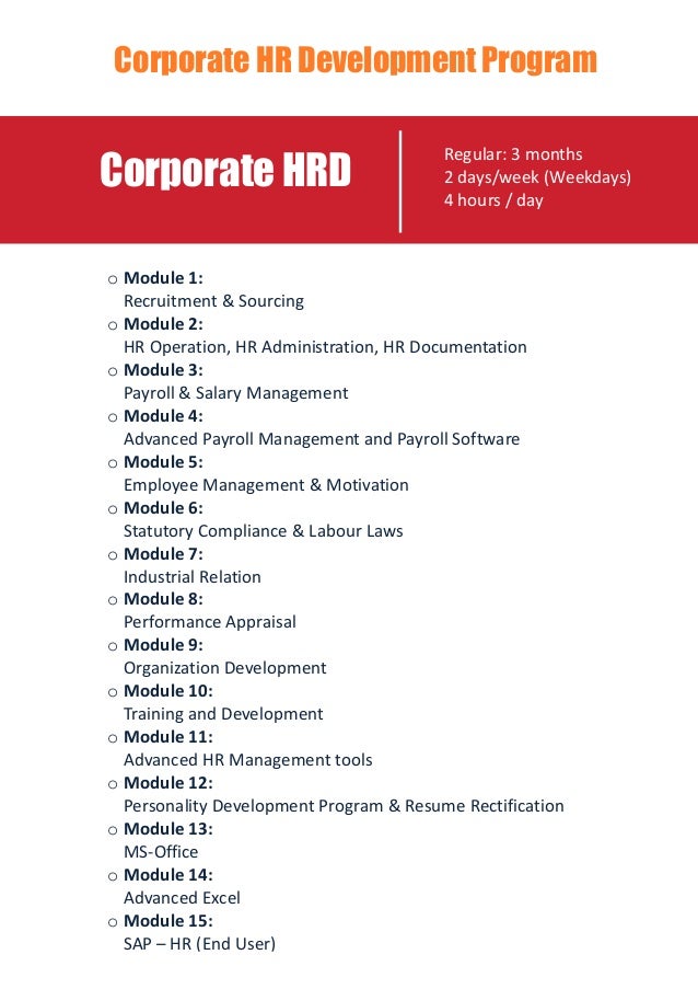 Advance Human Resource Management - HR Training India