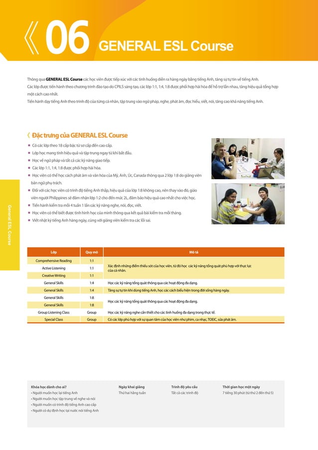 Brochure trường Anh ngữ CPILS, Cebu, Philippines | PDF