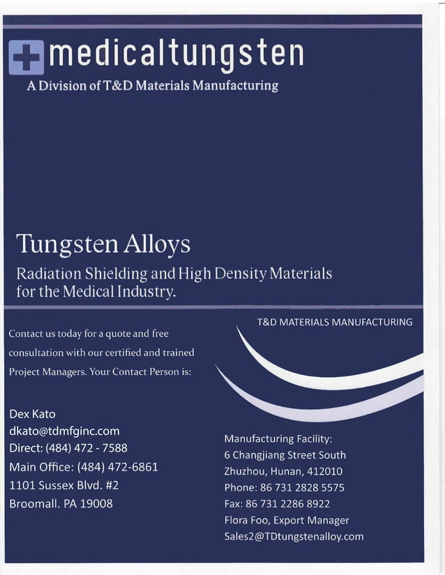 Brochure Medical Tungsten | PDF