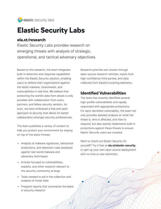 Elastic Security Labs Brief | PDF