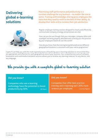 Multilingual training and development. Your global e-learning solution ...