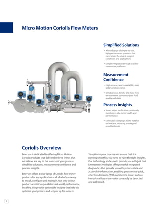 Brochure emerson-flow-density-measurement-micro-motion-en-64622 | PDF