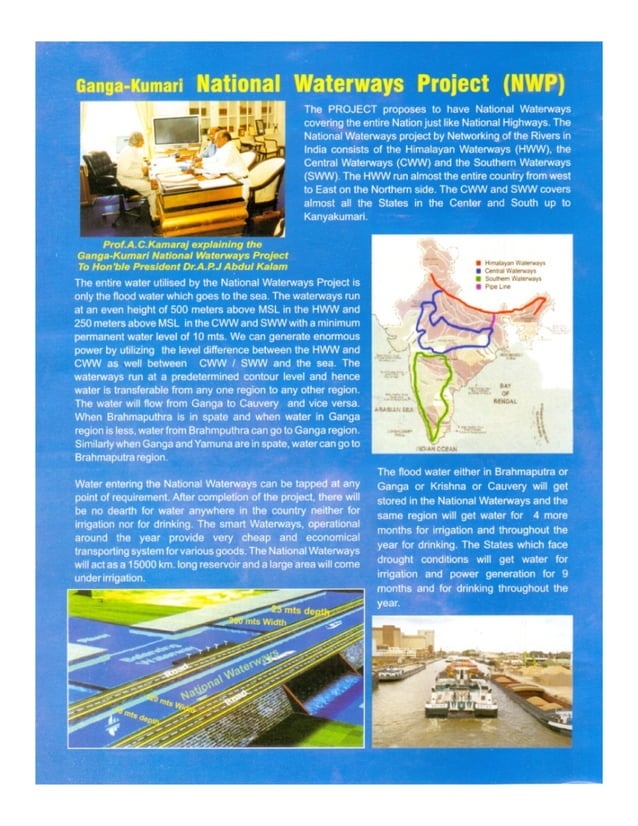 Ganga-Kumari National Waterways Project by Er.A.C.Kamaraj Brochure | PDF