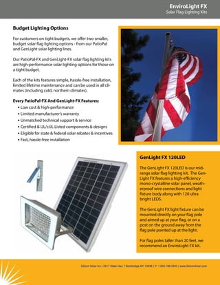 Silicon Solar Brochure - EnviroLight FX Solar Lights | PDF