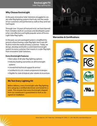 Silicon Solar Brochure - EnviroLight FX Solar Lights | PDF