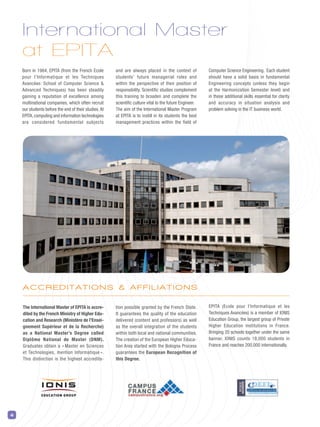 EPITA Brochure epita-international-master-2013 | PDF