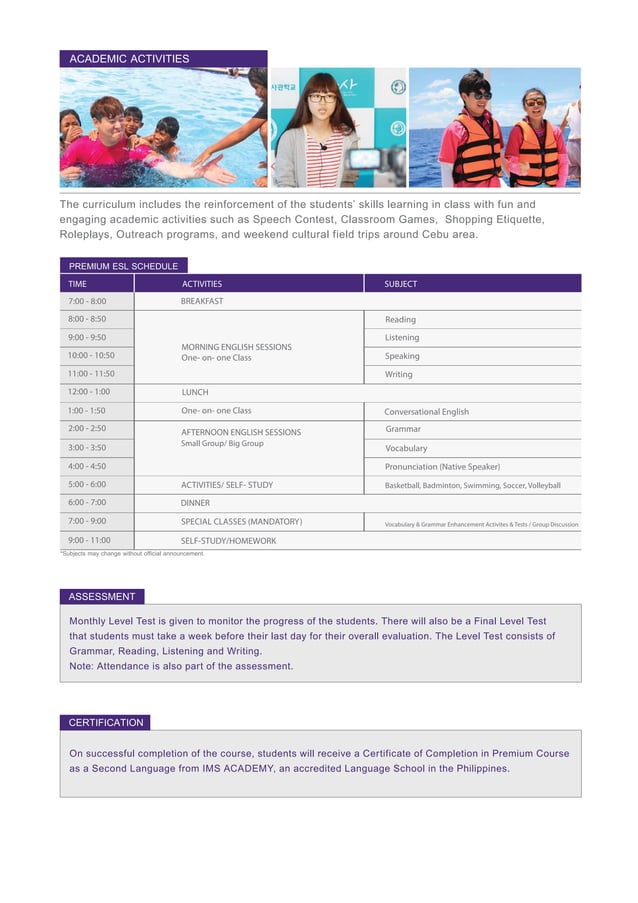 Brochure trường Anh ngữ IMS | PDF