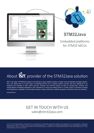 STM32JAVA EMBEDDED PLATFORMS FOR STM32 MCUS | PDF