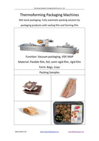 KANGBEITE PACKAGING product catalogue | PDF