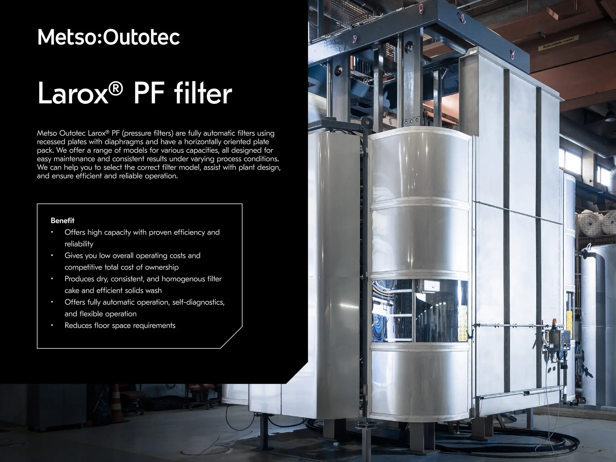 Metso: Outotec Larox PF filter Operation | PDF
