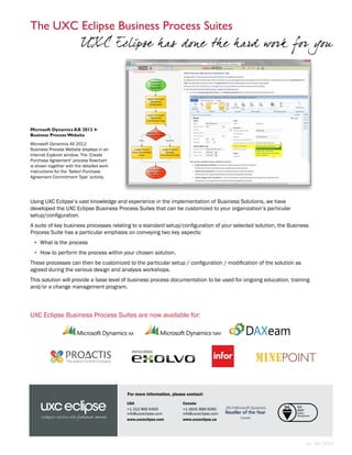UXC Eclipse / Mavim's Business Process Solution | PDF