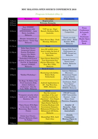 Brochure MSC Malaysia Open Source Conference 2010 (MSC MOSC2010) | PDF