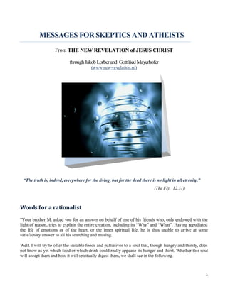 Brochure - New Revelation - Messages of the Lord for the Skeptics and Atheists | PDF