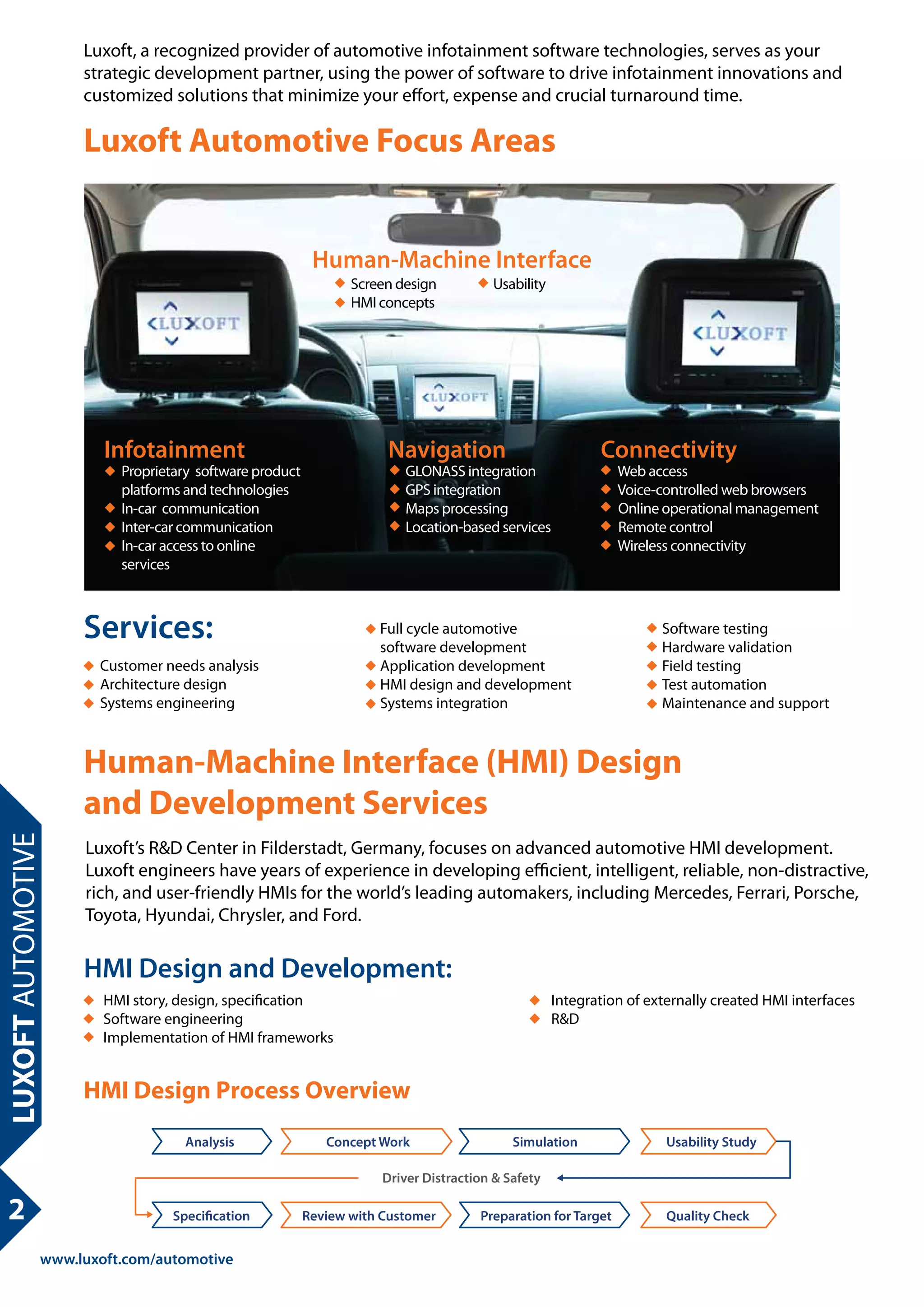Brochure of luxoft automotive software by luxoft software development | PDF
