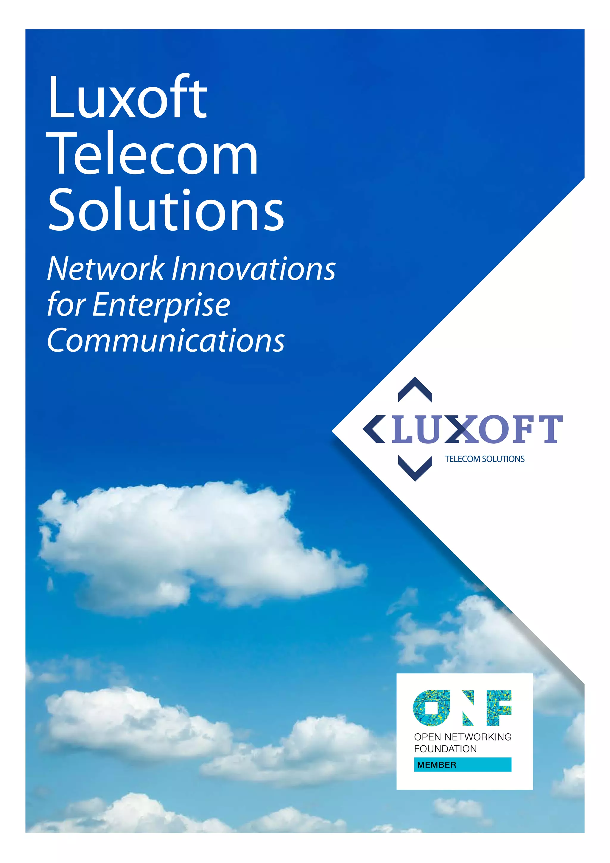 Brochure of Luxoft telecom solutions by Luxoft software development | PDF