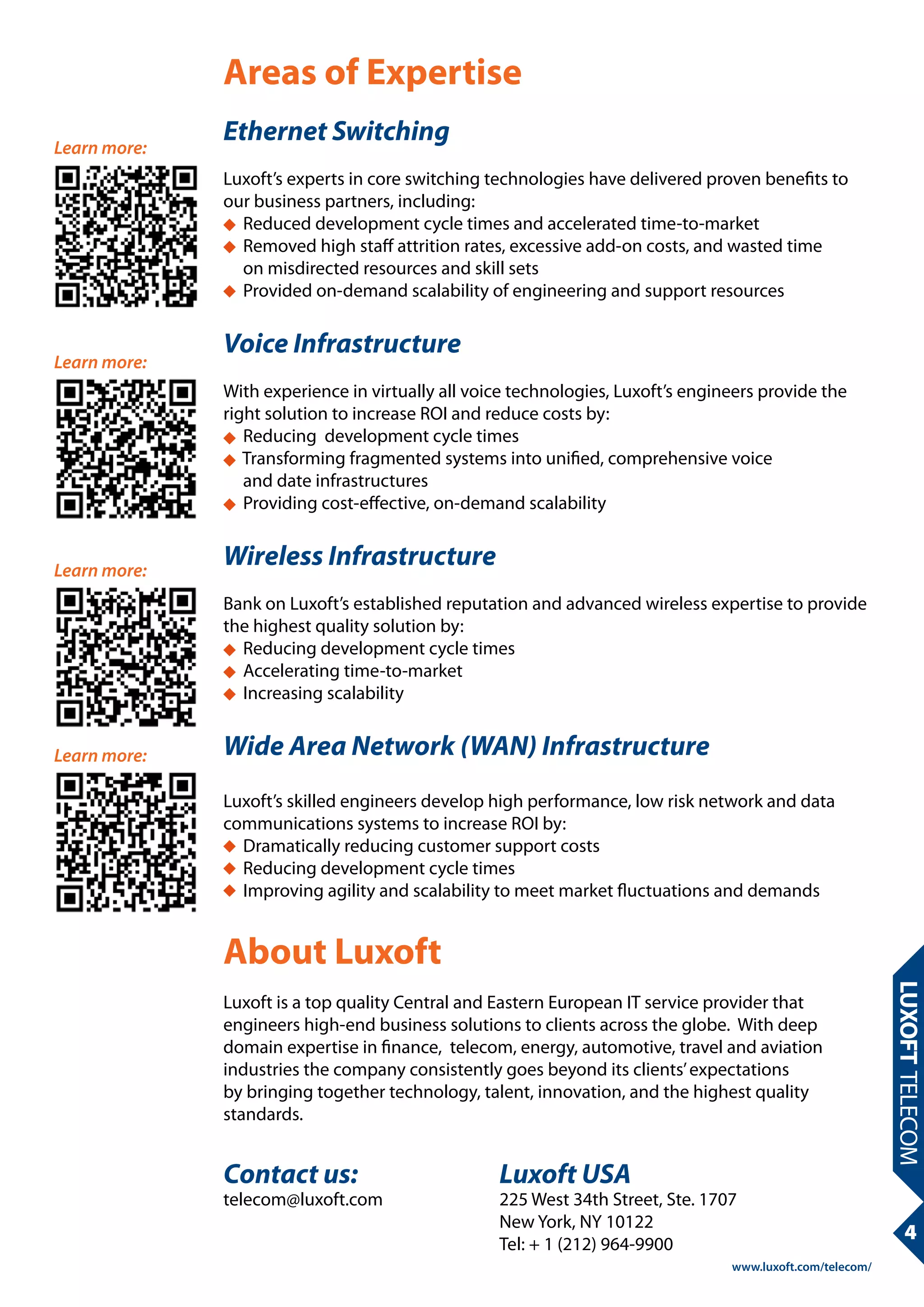 Brochure of Luxoft telecom solutions by Luxoft software development | PDF