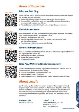 Brochure of Luxoft telecom solutions by Luxoft software development | PDF