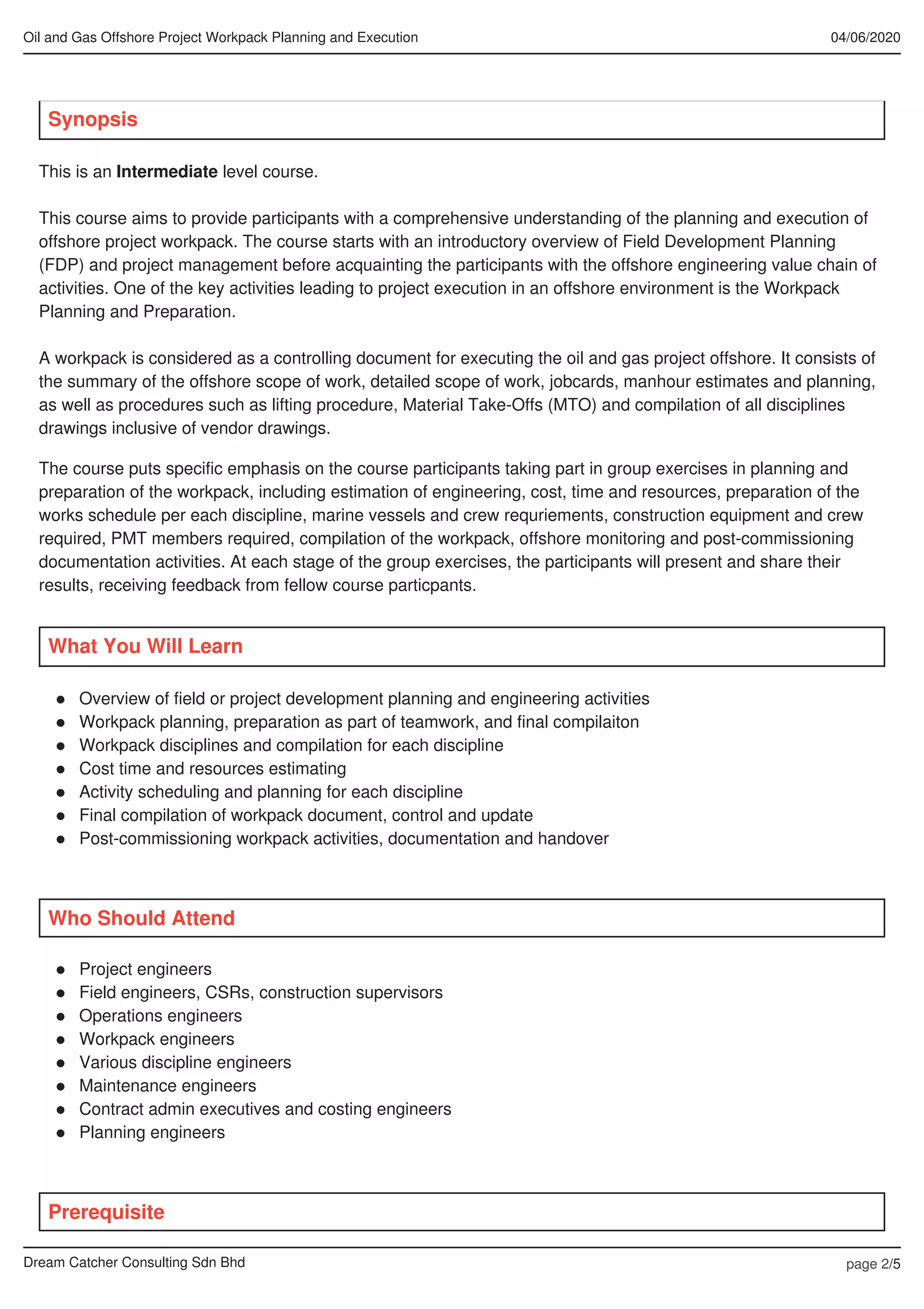 Offshore Hook-up Workpack planning and execution | PDF