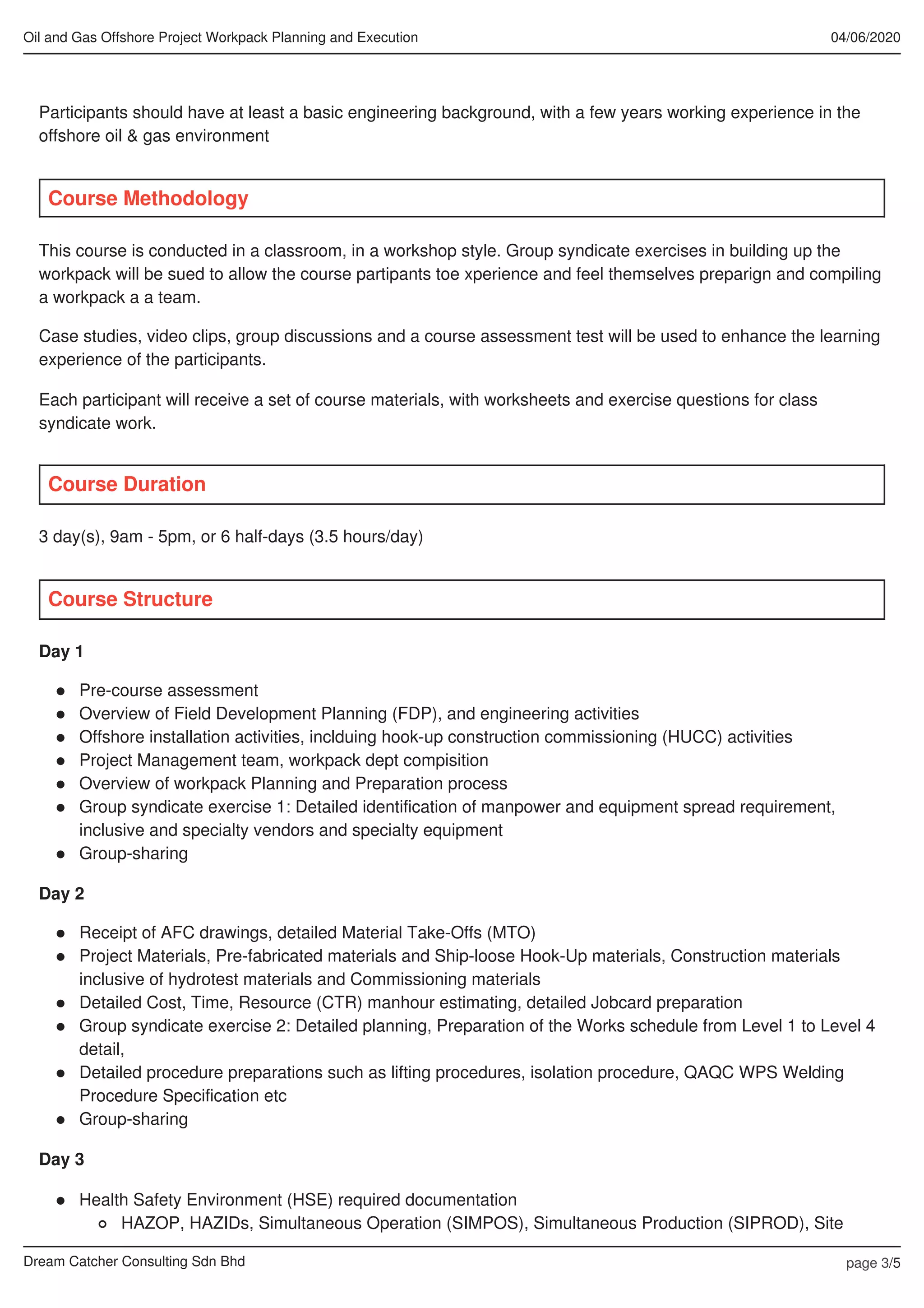 Offshore Hook-up Workpack planning and execution | PDF