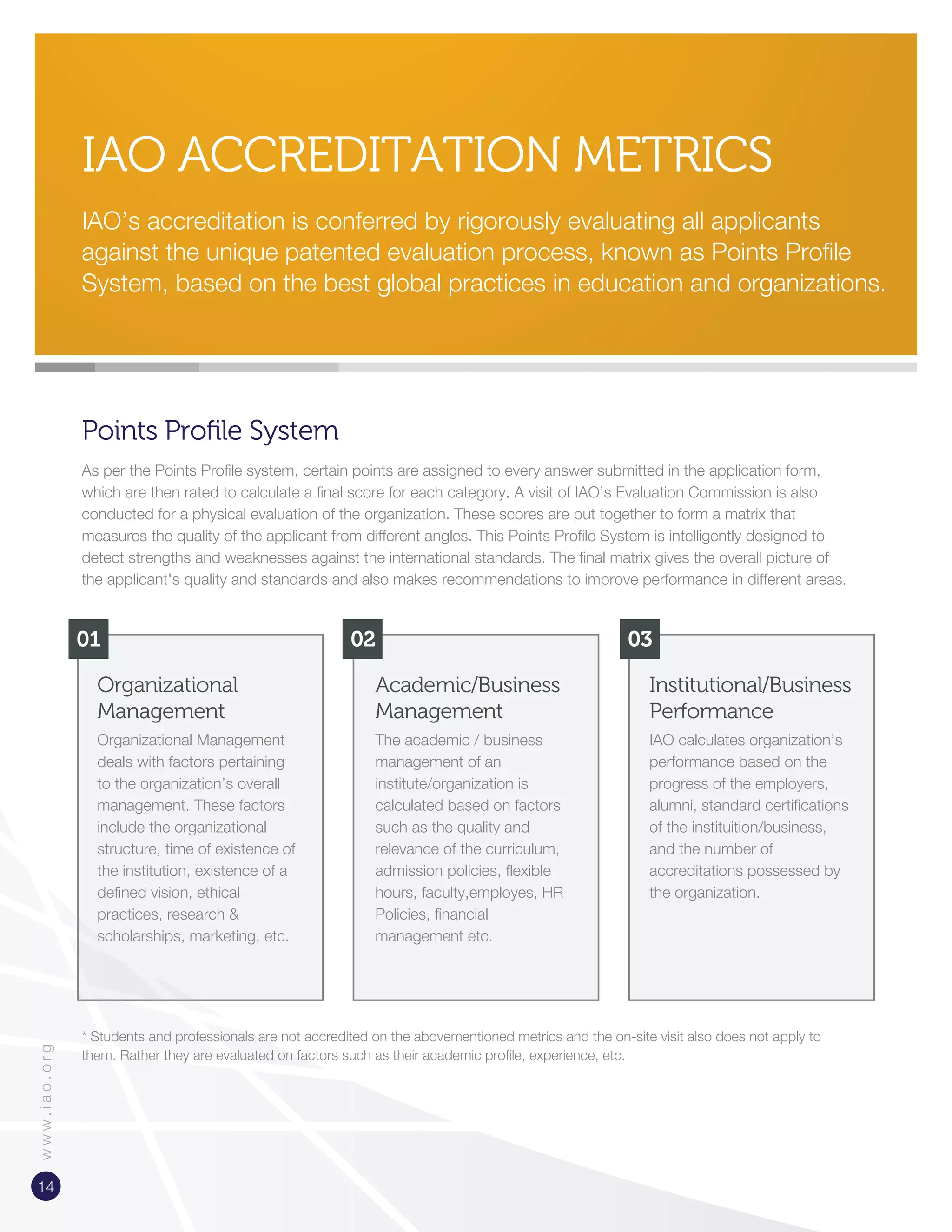 IAO - Benchmarking International Accreditation Standards Globally | PDF