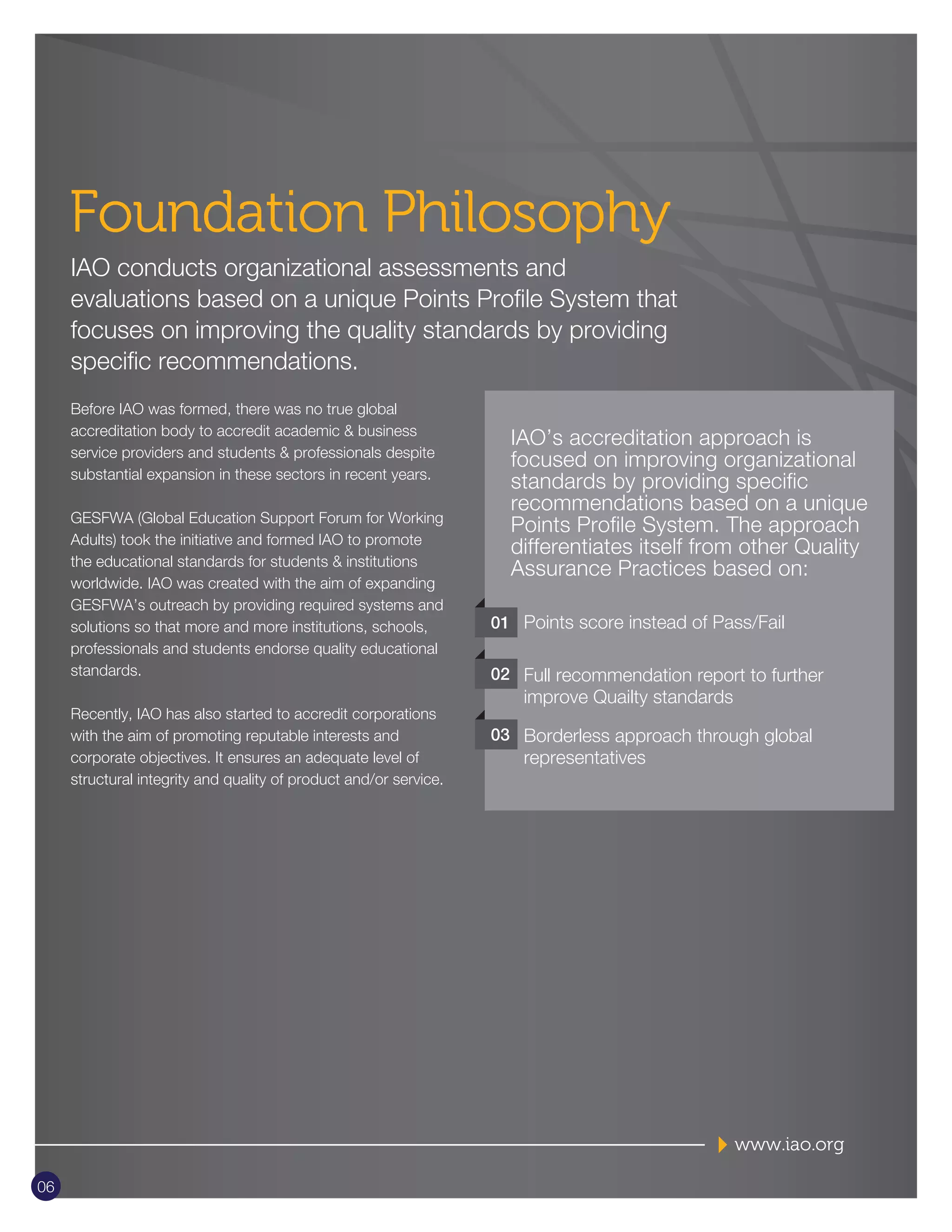 IAO - Benchmarking International Accreditation Standards Globally | PDF