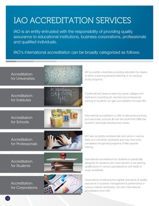 IAO - Benchmarking International Accreditation Standards Globally | PDF