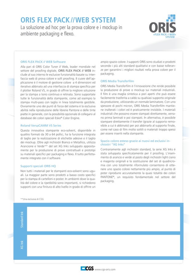 Brochure ORIS Flexpack 2016 | PDF