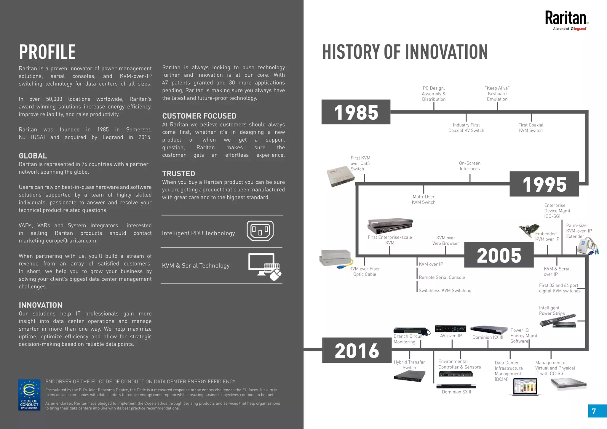 Brochure: Raritan Product Catalog 2016 | PDF