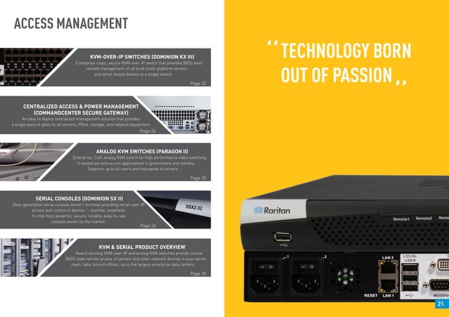 Brochure: Raritan Product Catalog 2016 | PDF