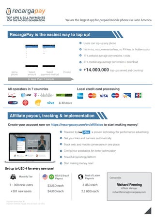 Affiliate Summit West Brochure - RecargaPay | PDF