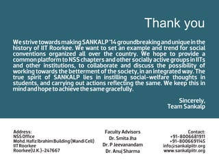 SANKALP, IIT ROORKEE | PDF