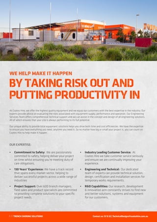 Coates Hire - Trench Shoring Solutions | PDF