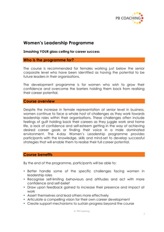 Brochure - womens leadership programme | PDF