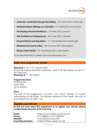 Brochure - womens leadership programme | PDF