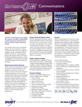 SIGNET Electronic Systems Company Brochure | PDF