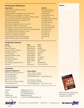 SIGNET Electronic Systems Company Brochure | PDF