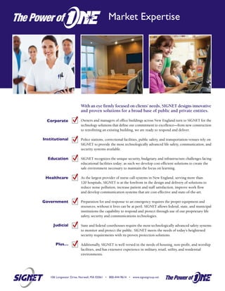 SIGNET Electronic Systems Company Brochure | PDF