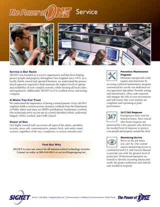 SIGNET Electronic Systems Company Brochure | PDF