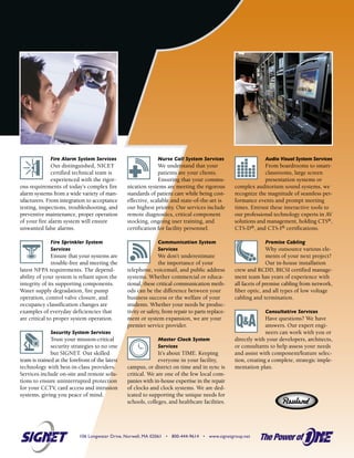 SIGNET Electronic Systems Company Brochure | PDF
