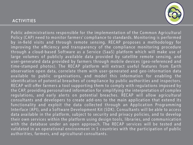 RECAP Horizon 2020 Project - Brochure | PPT